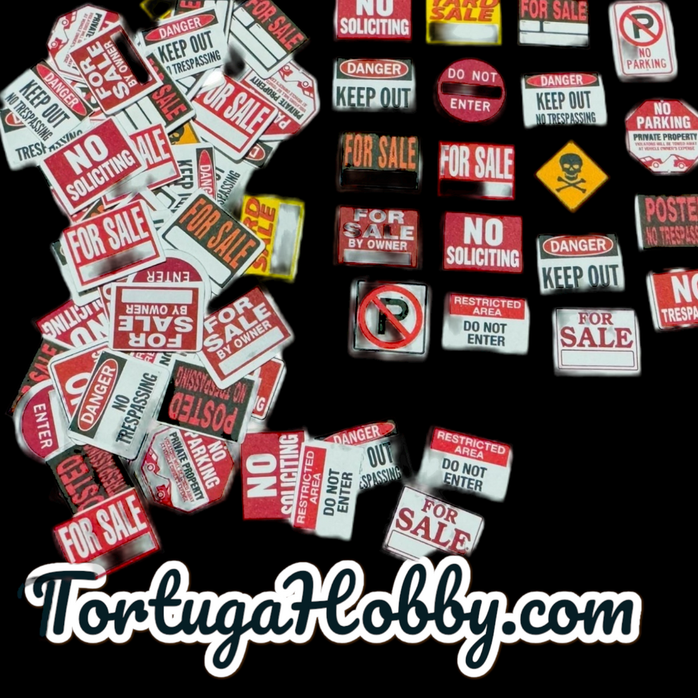 Miniature Street Signs for Your Diorama, Train Layout or More ...